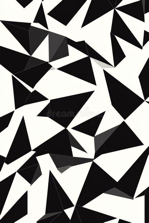 A Minimalist Black And White Geometric Design Composed Of Interlocking