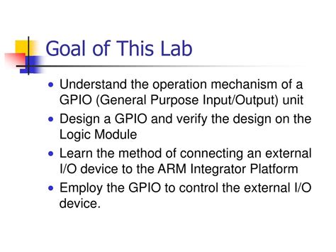 ppt external i o control using the gpio unit to control the