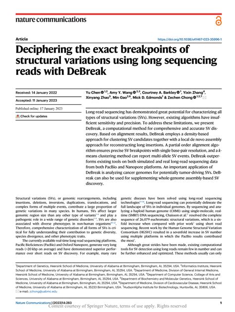 Pdf Deciphering The Exact Breakpoints Of Structural Variations Using