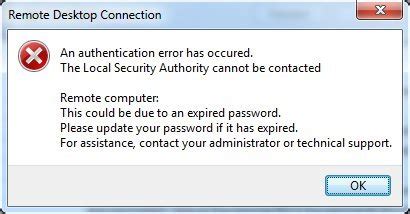 An Authentication Error Has Occurred RDP To PDC Windows Spiceworks Community