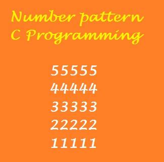 Number Pattern Programs In C Programming EasyCodeBook