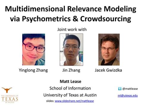 Multidimensional Relevance Modeling Via Psychometrics And Crowdsourcing