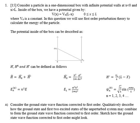 Solved Consider A Particle In A One Dimensional Box Chegg