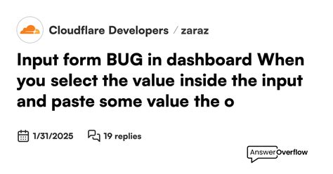 Input Form Bug In Dashboard When You Select The Value Inside The Input