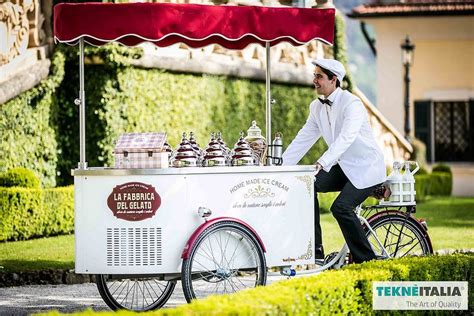 Italian Mobile Gelato Ice Cream Cart For Client La Fabbrica Del