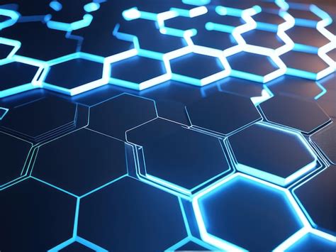 Premium Ai Image Abstract Geometric Background Hexagon Network Technology