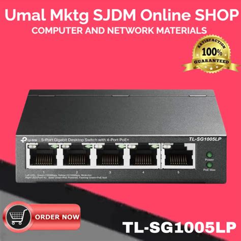 Tp Link Tl Sg Lp Port Gigabit Desktop Switch With Port Poe Lazada Ph
