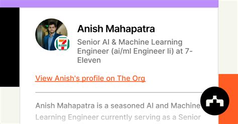 Anish Mahapatra Senior Ai And Machine Learning Engineer Aiml Engineer