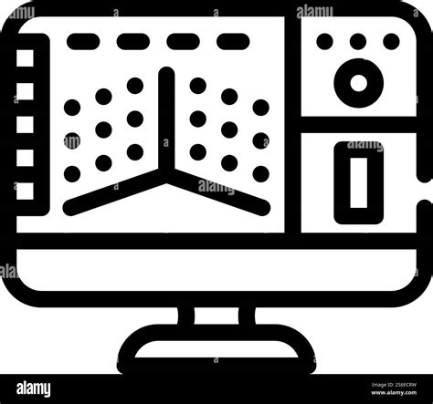 Color Matching Line Icon Vector Color Matching Sign Isolated Contour