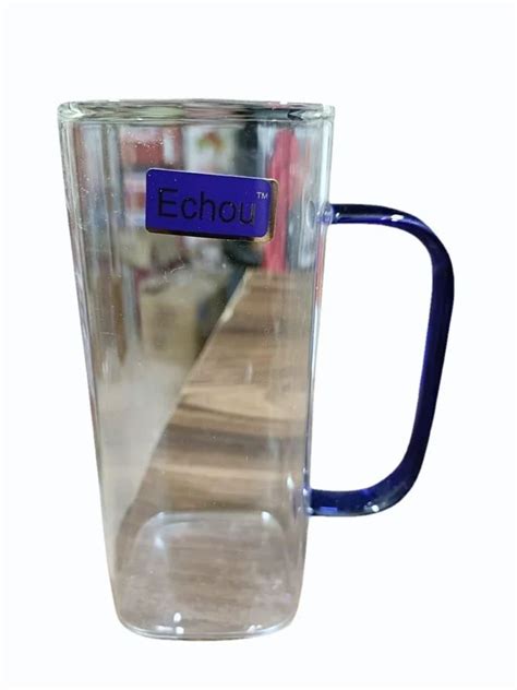 Black Handle Color 450ml Echou Glass Juice Mug At ₹ 50piece In Mumbai