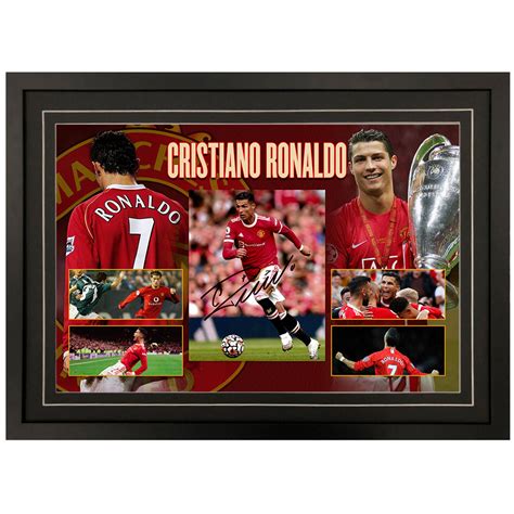 Cristiano Ronaldo Manchester United Signed And Framed 8x10 Photo