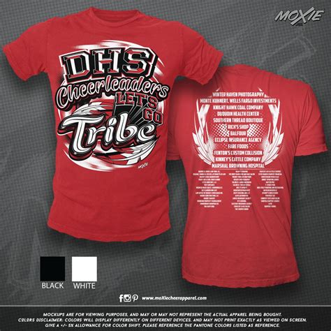 Custom Cheer Sponsor Tshirt High School Cheer Tshirts Design