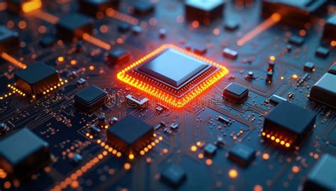 Quantum Computer Chip with Glowing Components. Rapidly Reprogrammable ...