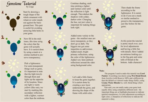 Gemstone Tutorial By Liiga How To Art