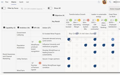 Using The Matrix View VisPlan
