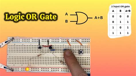 How To Make A Logic Or Gate On Breadboard Youtube
