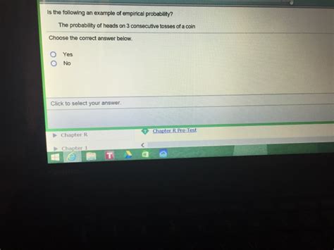 Solved Is The Following An Example Of Empirical Probability Chegg Com