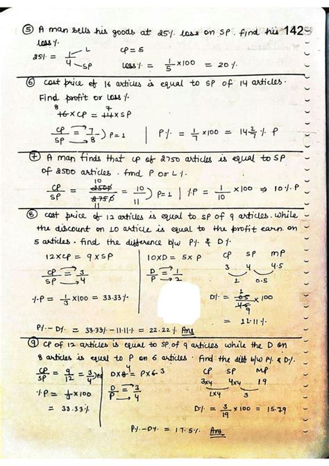 Solution Profit And Loss Important Formulas With Questions Studypool