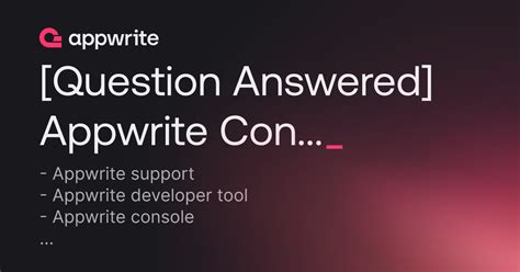 Question Answered Appwrite Console Show Ids Before Copying To Clipboard Threads Appwrite