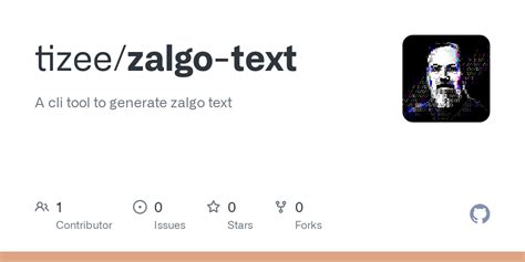 Github Tizeezalgo Text A Cli Tool To Generate Zalgo Text