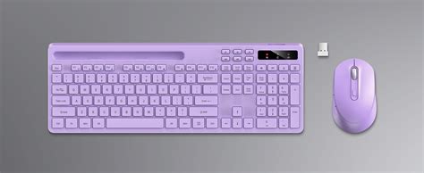 Wireless Keyboard And Mouse Combo Soueto 2 4g Full Sized Computer Keyboard With