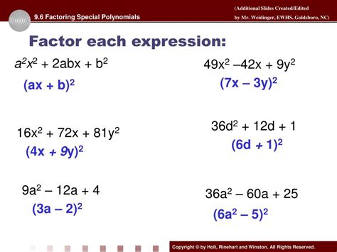 Factor Each Expression Worksheet