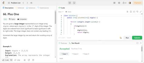 day 5 100 of my 100 day leetcode challenge plus one solution on the fifth day of my leetcode
