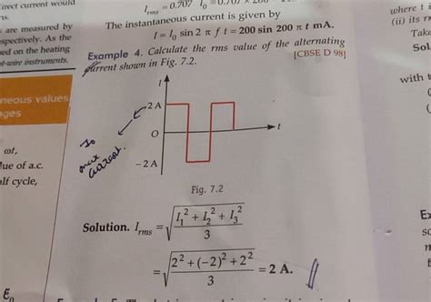Are Measured By The Instantaneous Current Is Given By Spectively As The