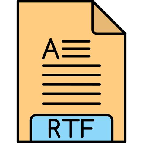 Rtf Generic Thin Outline Color Icon