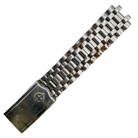 Vintage 10mm Zodiac Mens Wristwatch Band Stainless Steel Deployant Cl