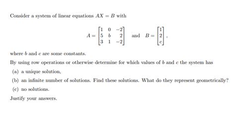 Solved Consider A System Of ﻿linear Equations Axb