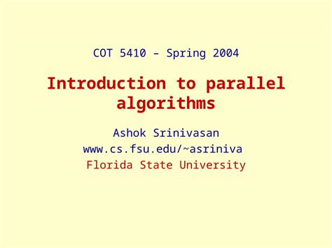 ppt introduction to parallel algorithms dokumen tips
