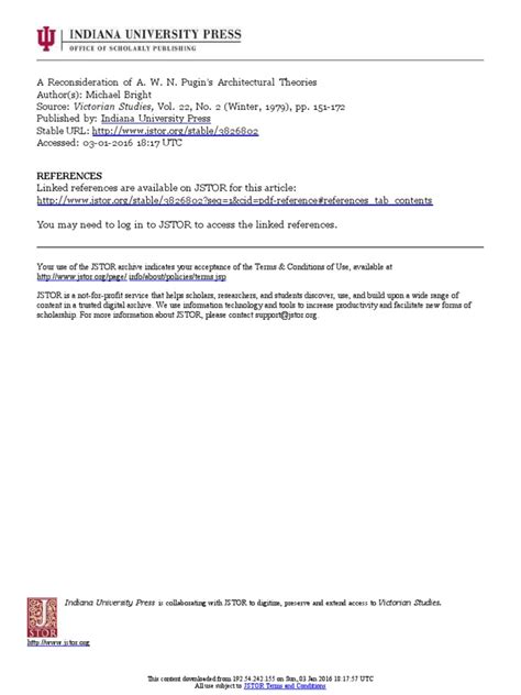 A Reconsideration Of A W N Pugins Architectural Theories Pdf Information Science