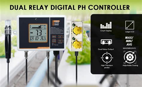 Digital Ph Controller With 2 Point Calibration For Hydroponics