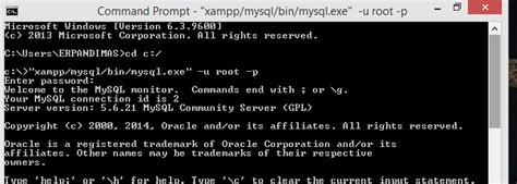 Menjalankan Mysql Di Cmd