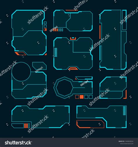 hud frames futuristic design ui templates stock vector royalty free