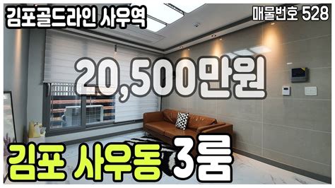 김포 신축빌라 김포시 최고의 입지 3룸이 20500만원 실화 김포골드라인 사우역 도보 10분 딱 두세대 남았어요 사우동신축빌라 김포시빌라 Youtube