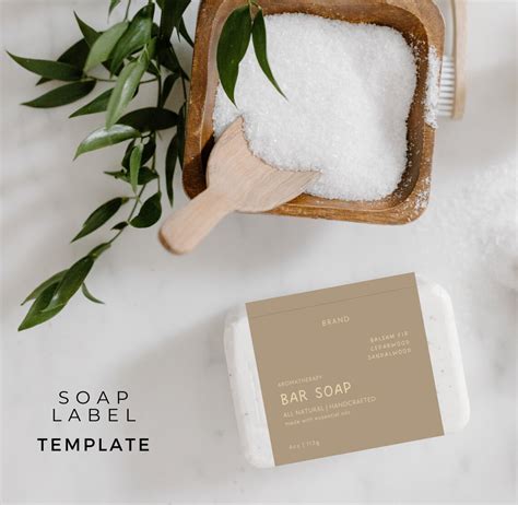 Editable Soap Label Template Canva Bar Soap Labels Printable Etsy