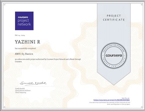 yazhini r on linkedin aws cloudcomputing learningjourney coursera