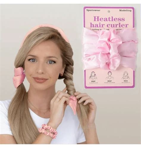 두건 헤어밴드 반다나 악세사리 머리띠 무열 컬링 실크 헤어 컬러 열 없는 스크런치 여성 절약 수면 다리미 티몬