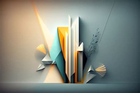 Minimalism 3d Abstract Modern Design Background With Geometric 3d