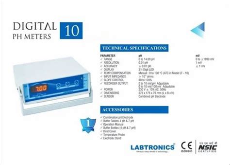 Portable Ph Meter Model Name Number LT 10 At 7600 In New Delhi ID 24320992797