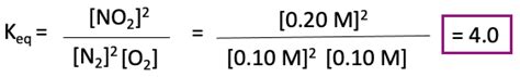 Calculating The Equilibrium Constant Keq
