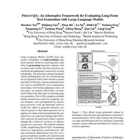Proxyqa An Alternative Framework For Evaluating Long Form Text Generation With Large Language