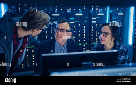 Male And Female It Engineers Programmers Having Discussion About Coding