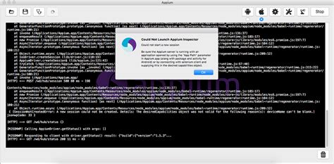 session not created error issues bugs appium discuss