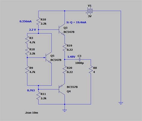 Circuit Analysis Need Help To Determine Quiescent Current In A Class Ab Output Stage