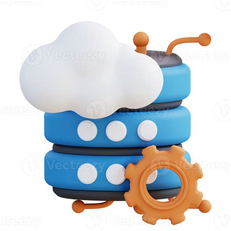 3d Illustration Of Cloud Setting Storage 21017643 Png
