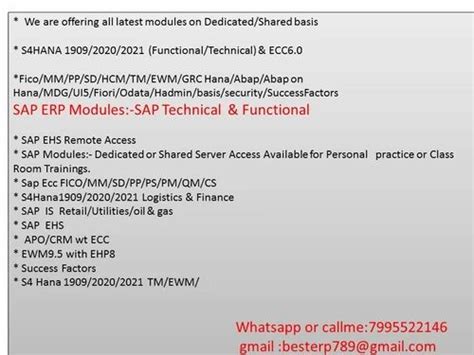 Sap Server Access At Month In Secunderabad ID