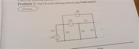 solved problem 1 find vo in the following network using